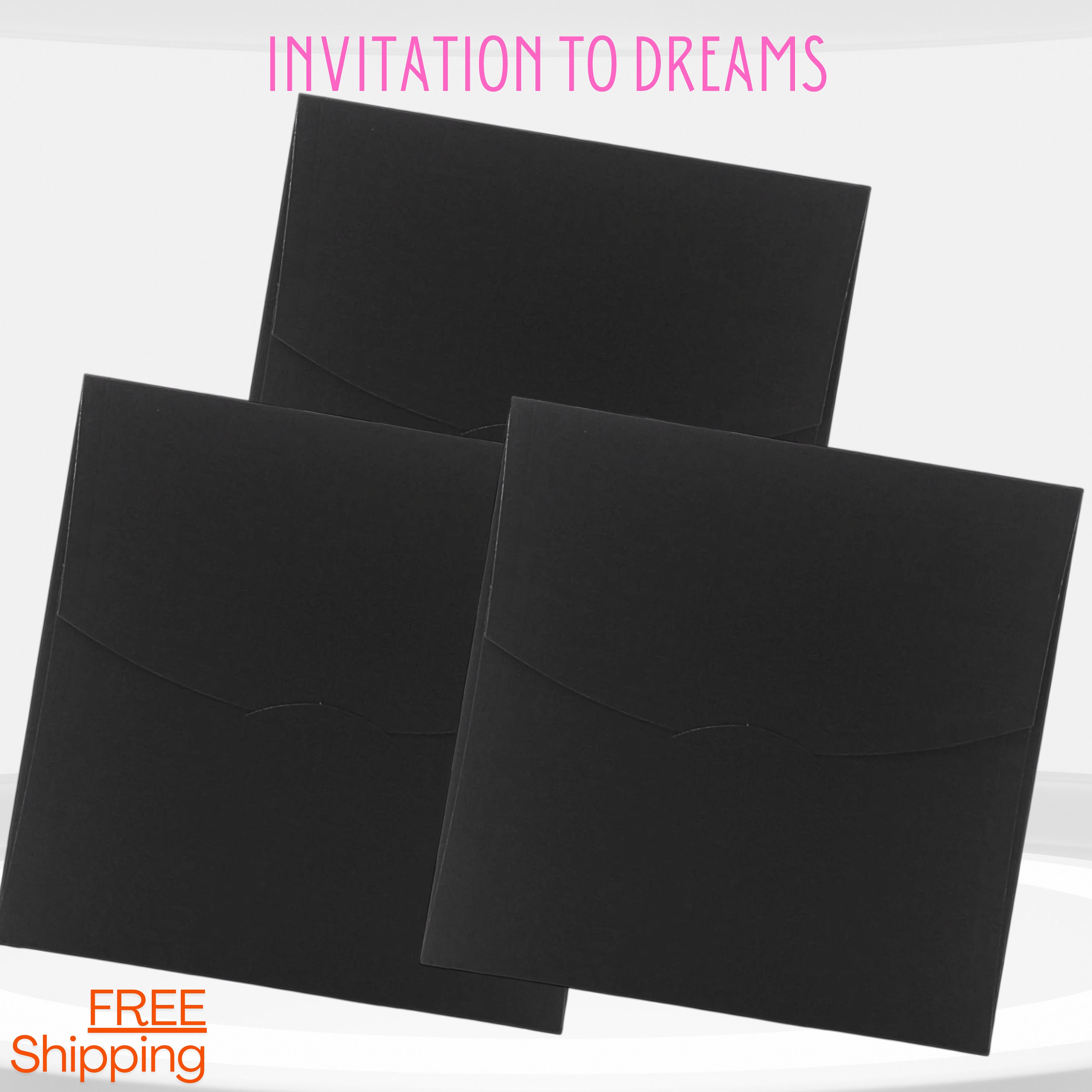 Black Wedding Invitation Envelope Premium Custom Printable, Invitation ...