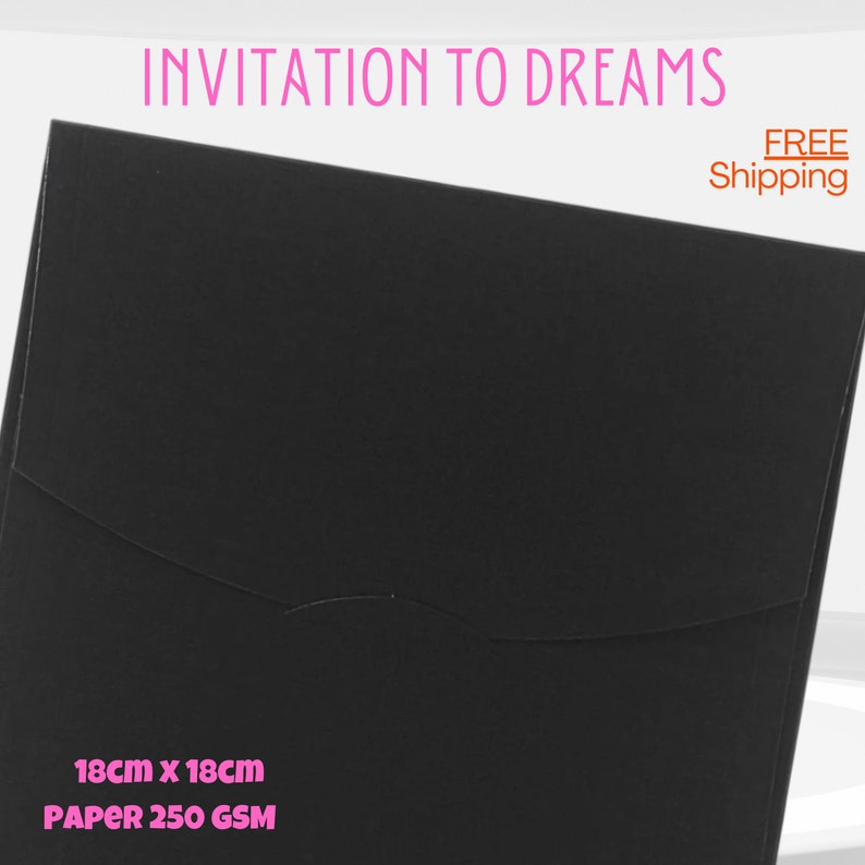 Black Wedding Invitation Envelope Premium Custom Printable, Invitation ...