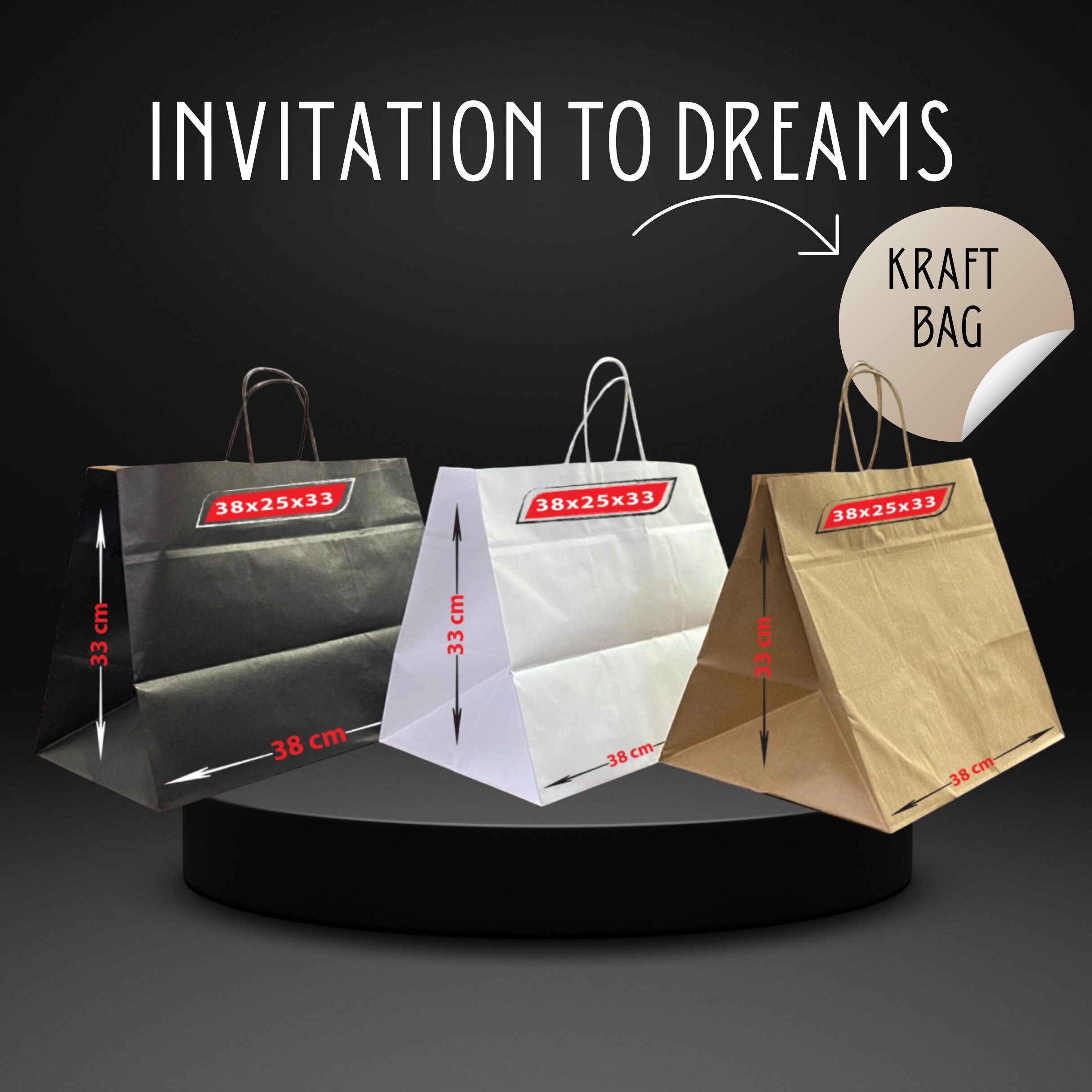 White Kraft Paper Bags, Black Kraft Paper Bags, Natural Kraft Paper ...