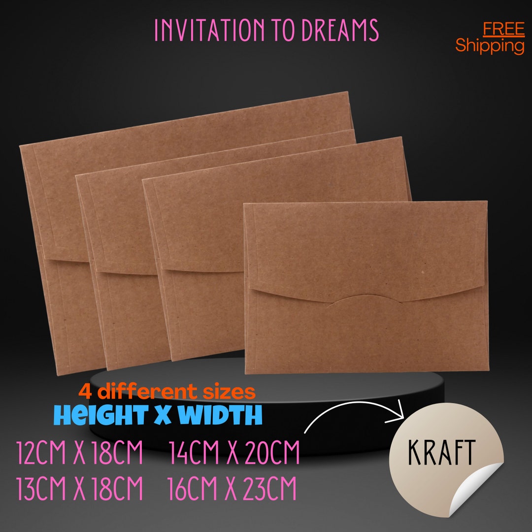 Kraft Wedding Invitation Envelope Premium Custom Printable, Invitation ...