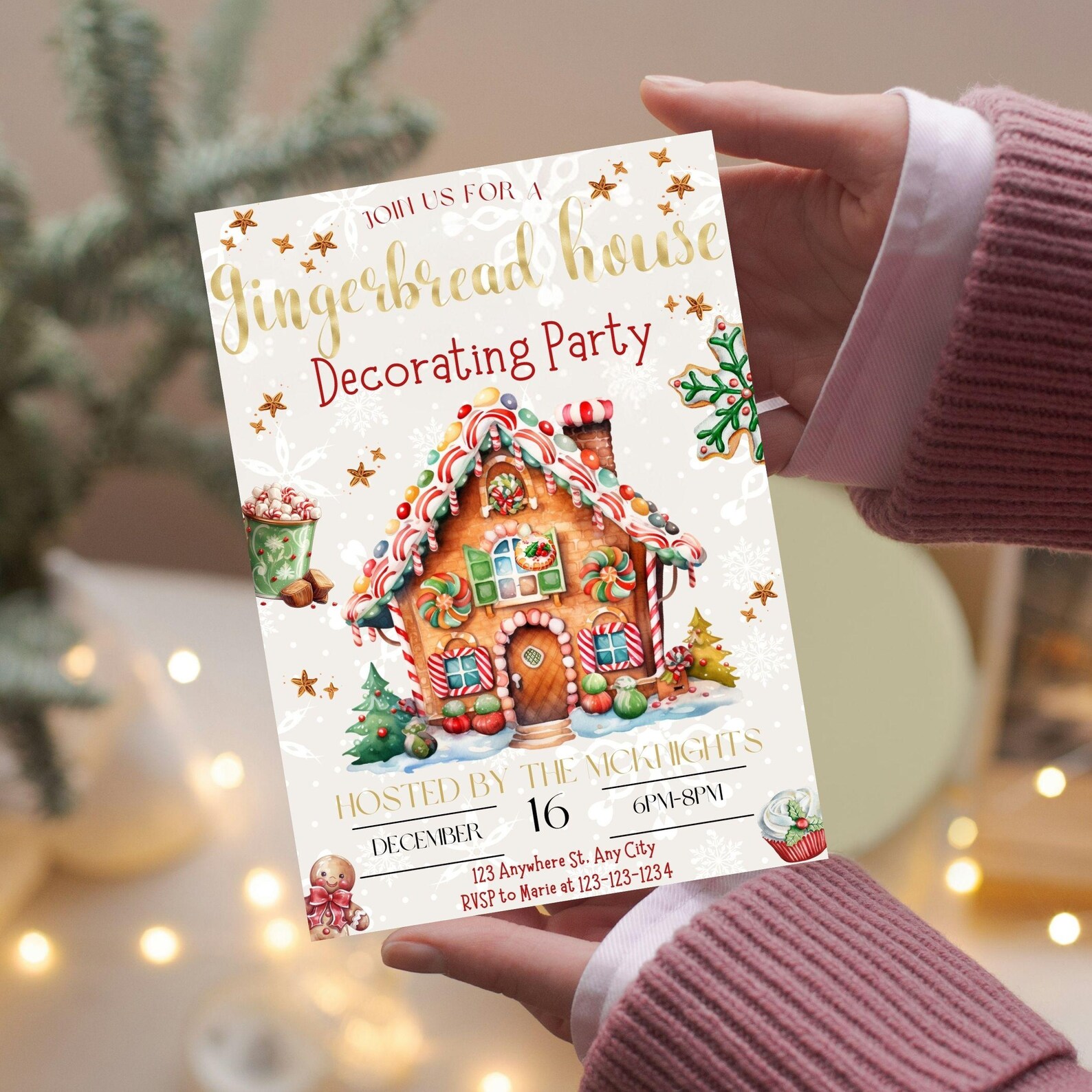 Gingerbread Decorating Party Invitation Cookie Decorating Party Holiday ...