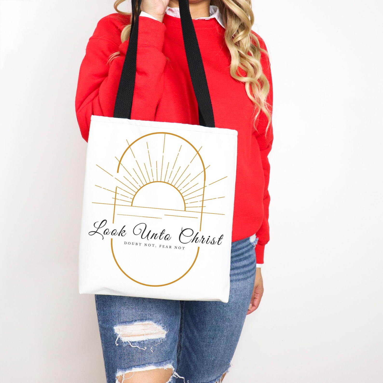 LDS 2025 Youth Themed Tote Bag, Look Unto Christ Tote, Doublesided Tote ...