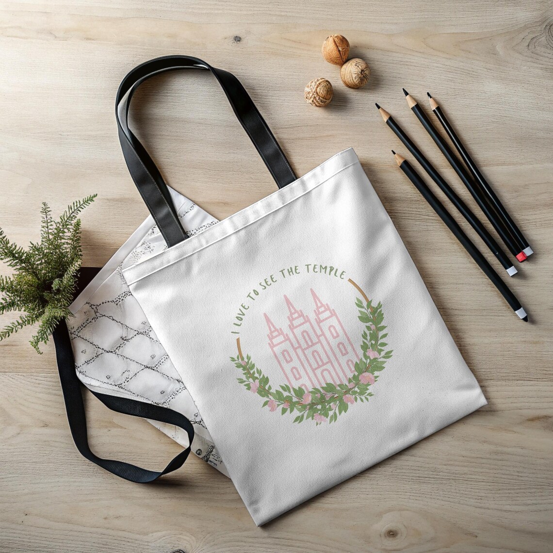 LDS Temple Tote Bag, Lds Tote for Church, Lds I Love to See the Temple ...