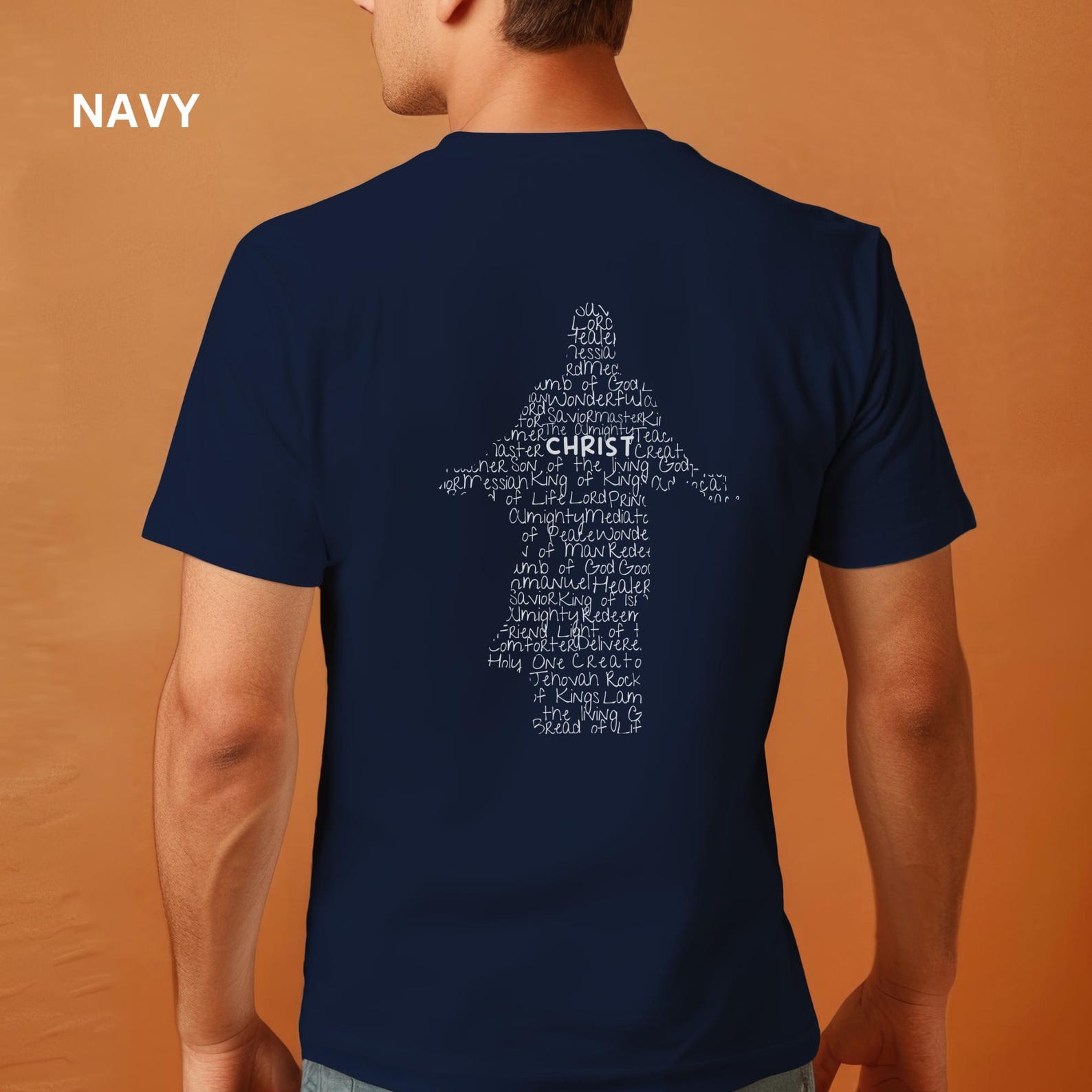 Unisex Names of Christ BACK Printed Shirt, LDS Christ Shirt, Christian ...