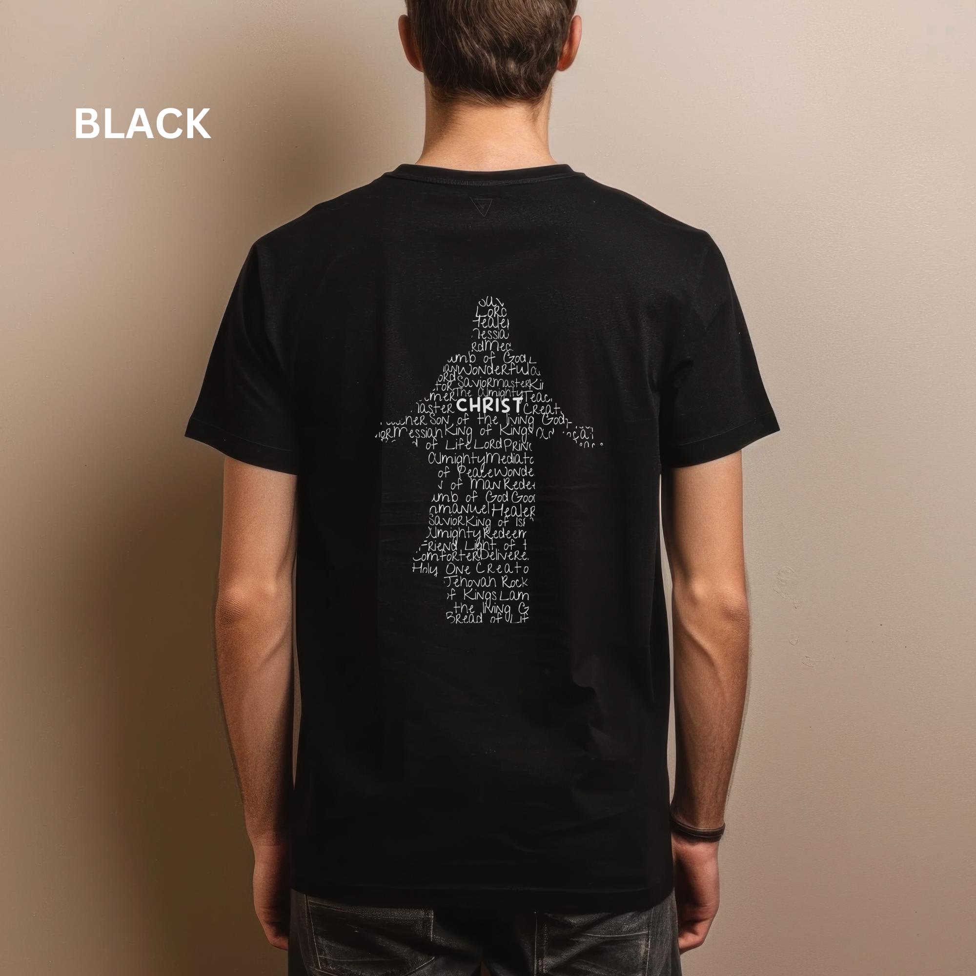 Unisex Names of Christ BACK Printed Shirt, LDS Christ Shirt, Christian ...