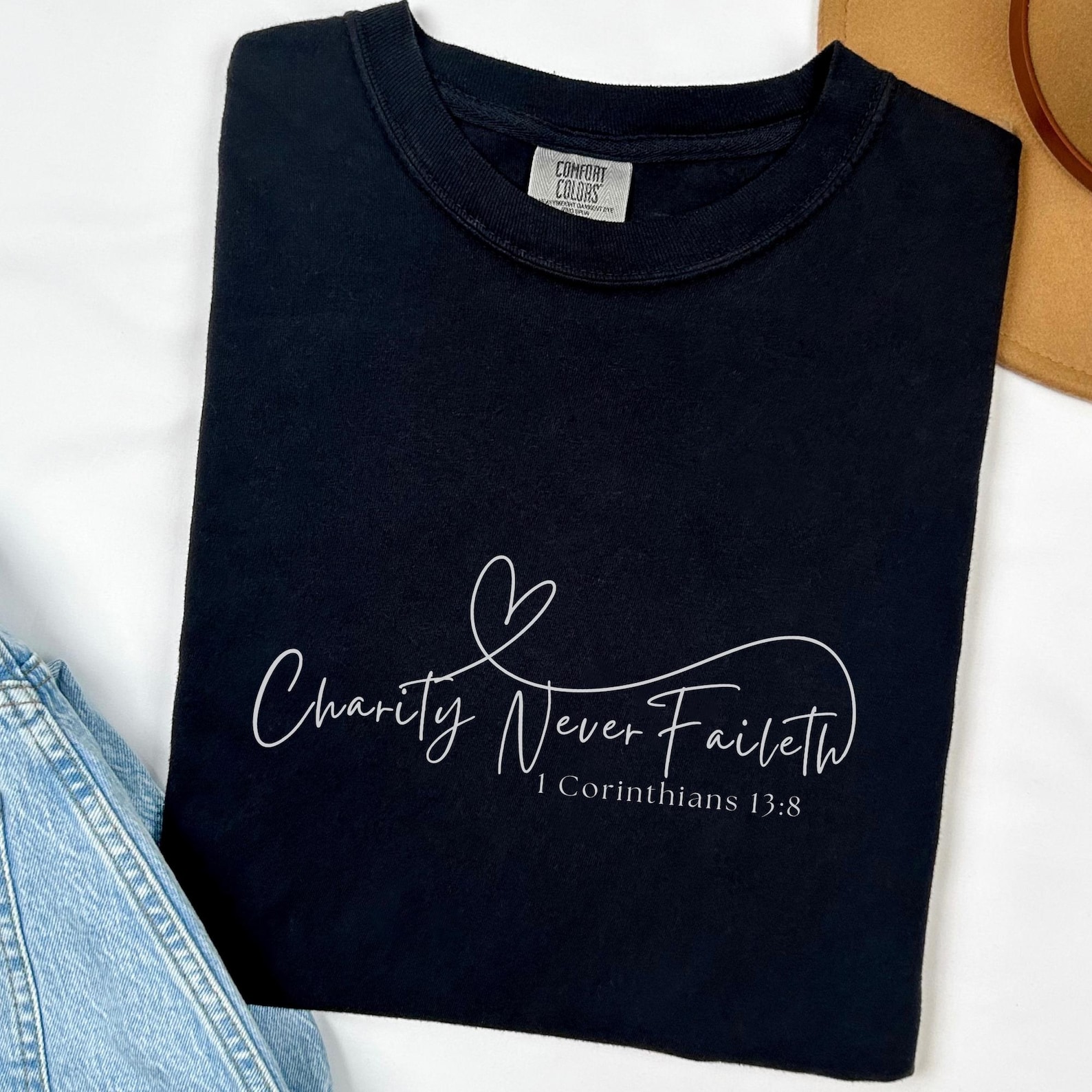 LDS Charity Never Faileth Shirt, LDS Relief Society Shirt, Religious ...