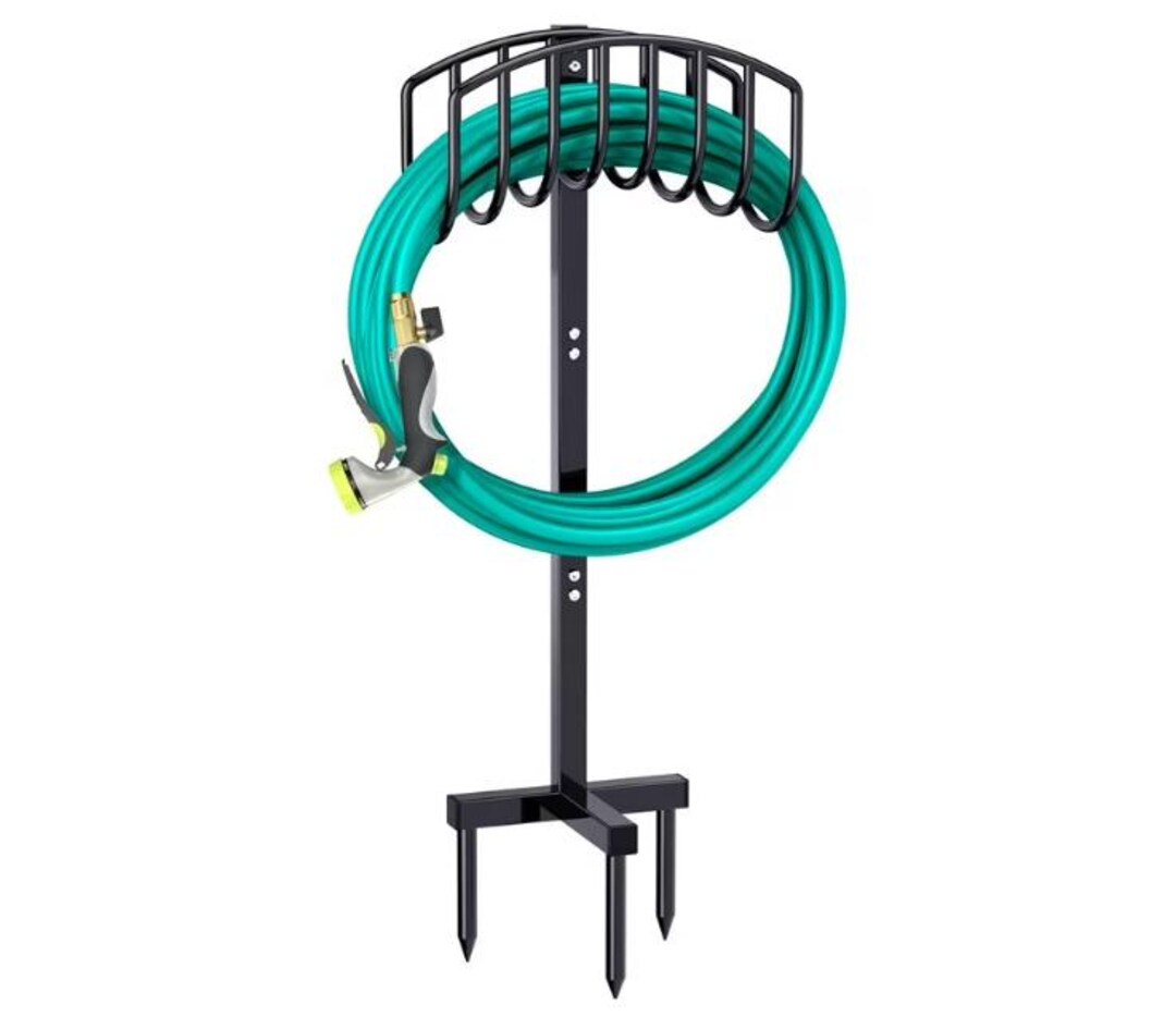 Garden Hose Holder, Water Hose Stand Freestanding Metal Hose Hanger ...