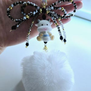 Fancy Puffball Purse Decor Keychain - Etsy