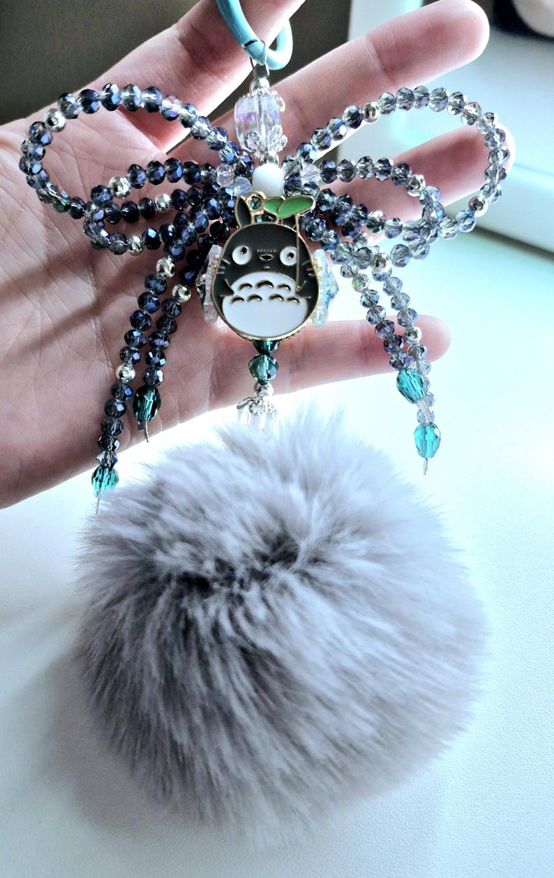 Fancy Puffball Purse Decor Keychain - Etsy