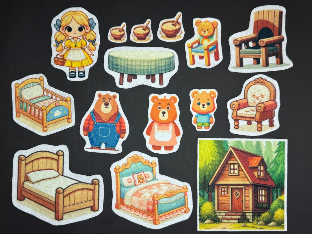 Goldilocks and the Three Bears - Flannel Board Story - Etsy