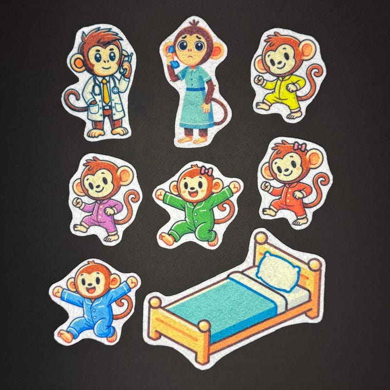 Five Little Monkeys - Etsy