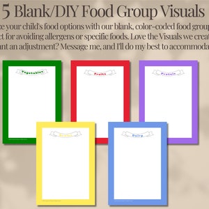 Food Group Tracker Bundle US Letter Size Food Chart for Kids, Food ...