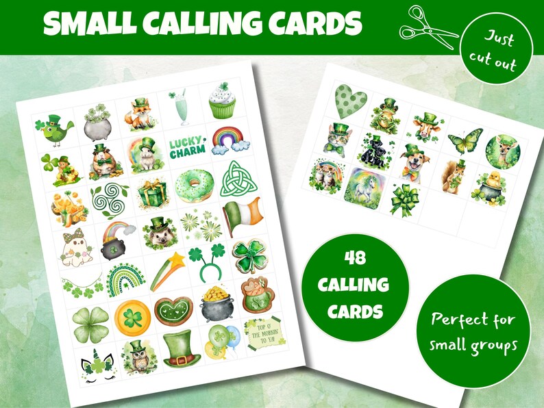 St. Patrick's Day Bingo: 30 Printable Cards (PDF) - Etsy