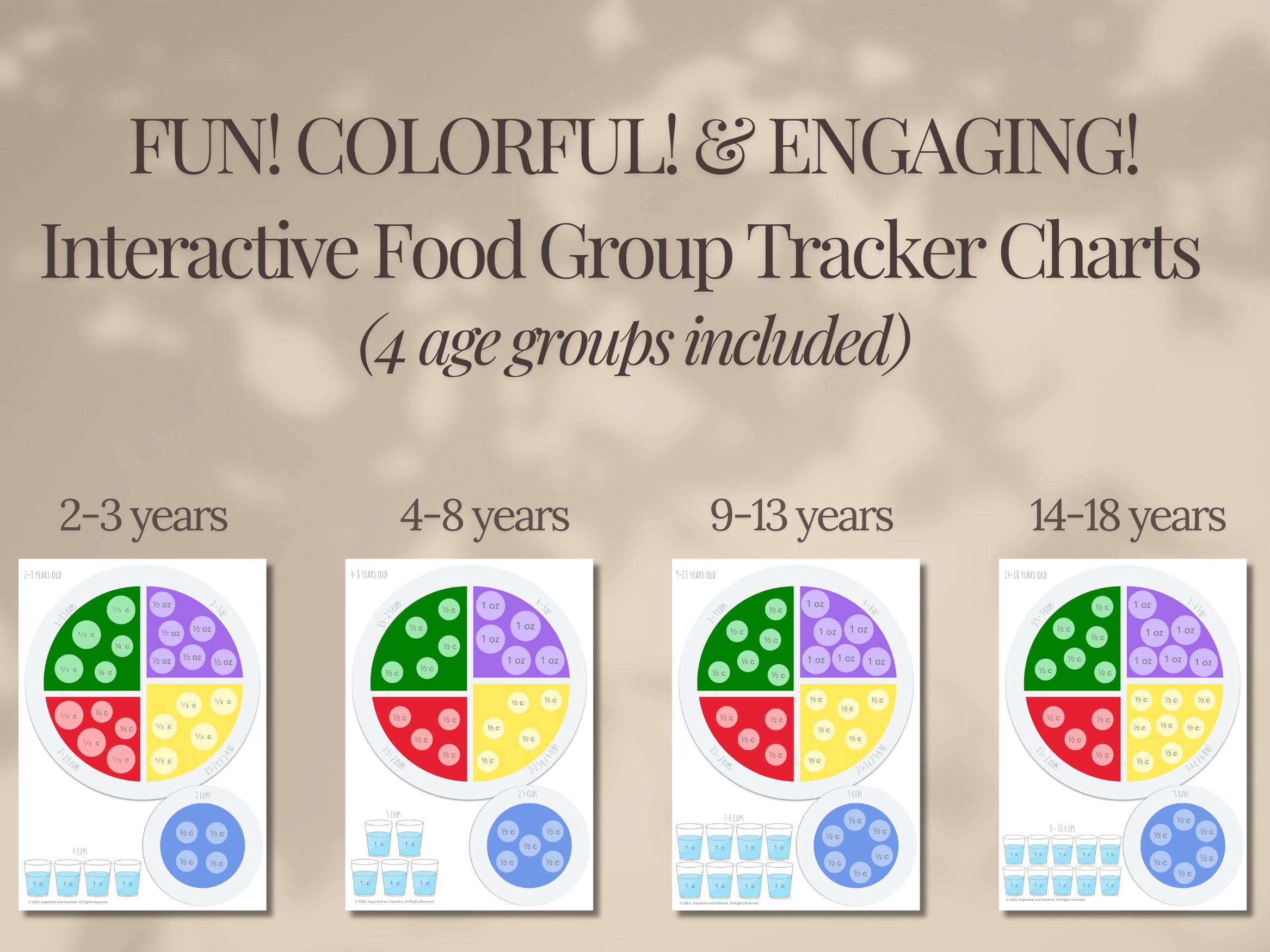 Food Group Tracker for Kids & Toddlers | Gentle Visual Chart for ...