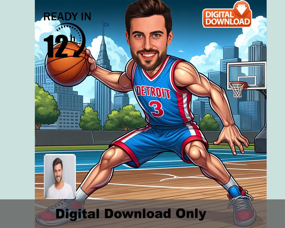 Detroit Pistons BASKETBALL CARICATURE, Basketball Teams Enthusiasts ...
