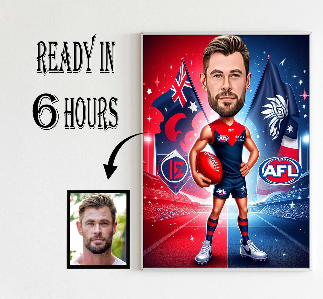 Melbourne Australia Football AFL Player Gift, Melbourne Football Player ...