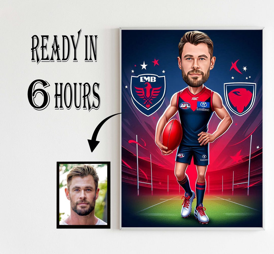 Melbourne Australia Football AFL Player Gift, Melbourne Football Player ...