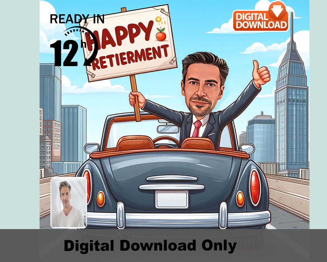 Personalized Happy Retirement Caricature Perfect Gifts for Retirees ...