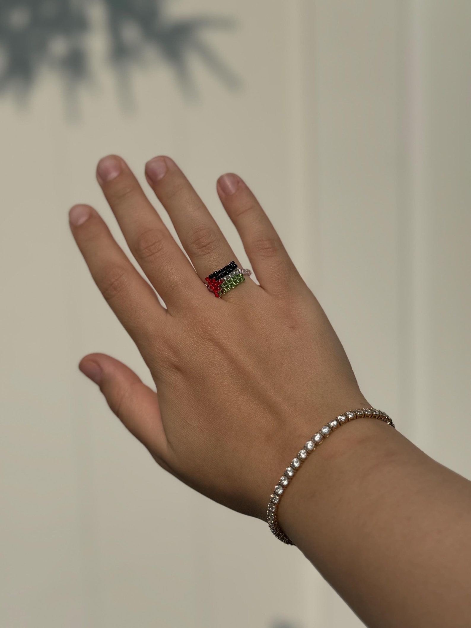 Palestine Ring, Palestinian Flag Ring, Beaded Palestinian Jewelry - Etsy