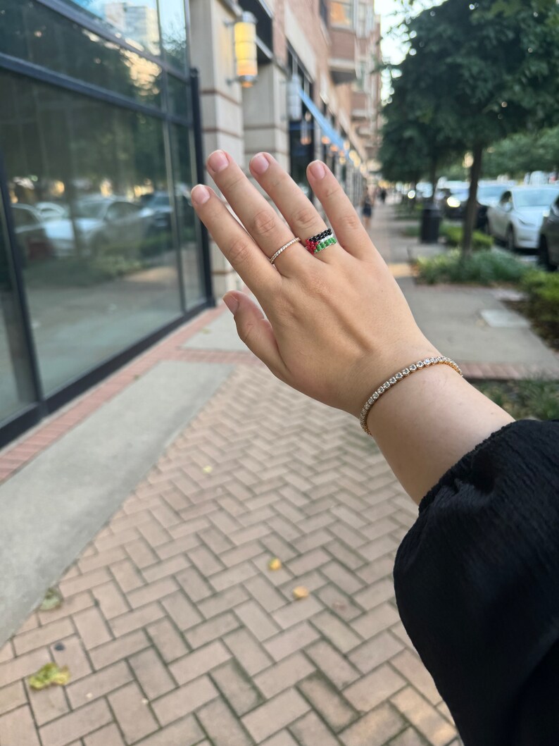 Palestine Ring, Palestinian Flag Ring, Beaded Palestinian Jewelry - Etsy