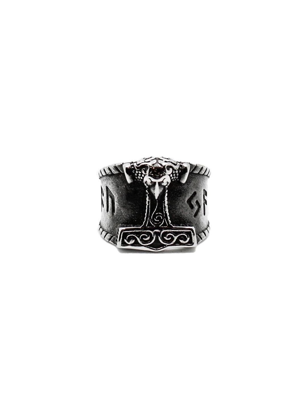 Thors Hammer Ring - Viking Ring - Norse Ring - Biker Ring - Black Metal ...