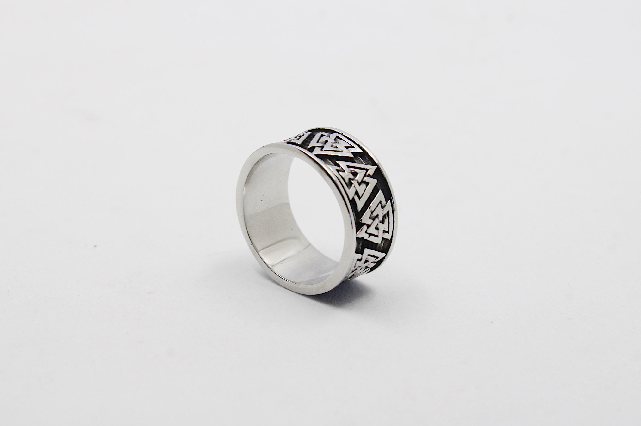 Valknut - Valknut Ring - Viking Ring - Norse Ring - Biker Ring - Metal ...