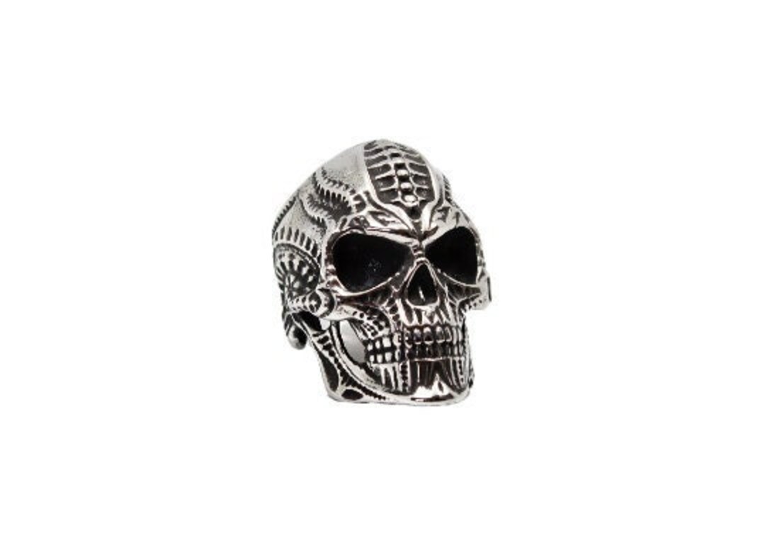 Alien Skull Ring - Big Skull Ring - Biker Ring - Steel Ring - Etsy