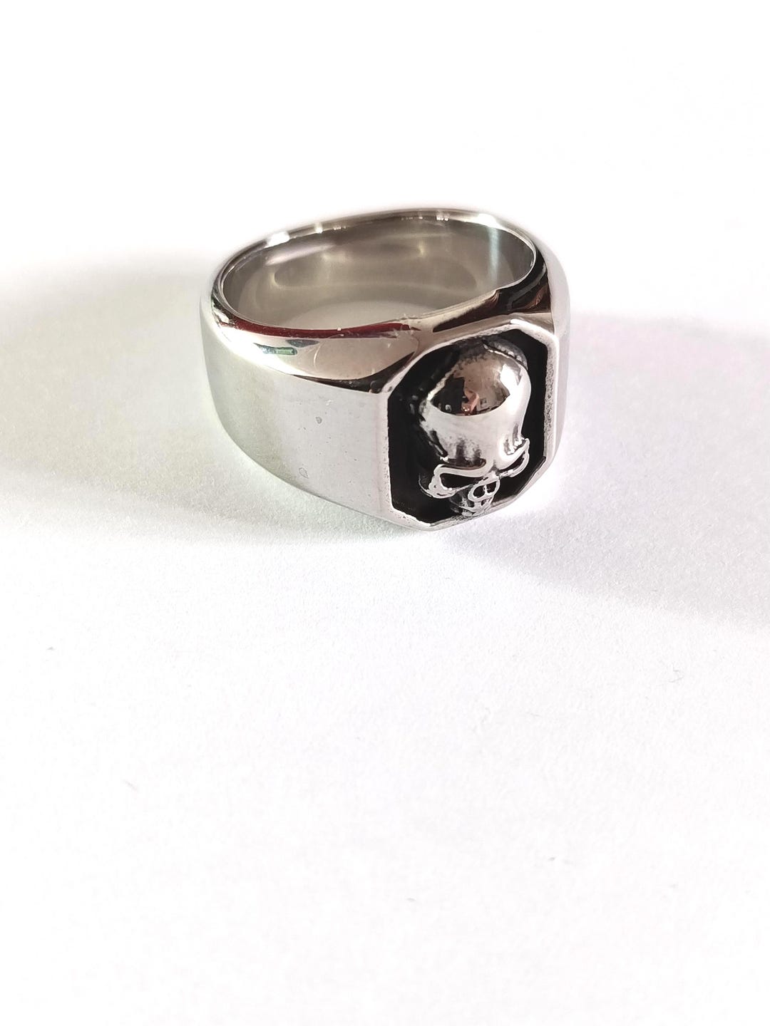 Small Skull Ring - Skull Signet Ring - Stainless Steel Skull Ring ...