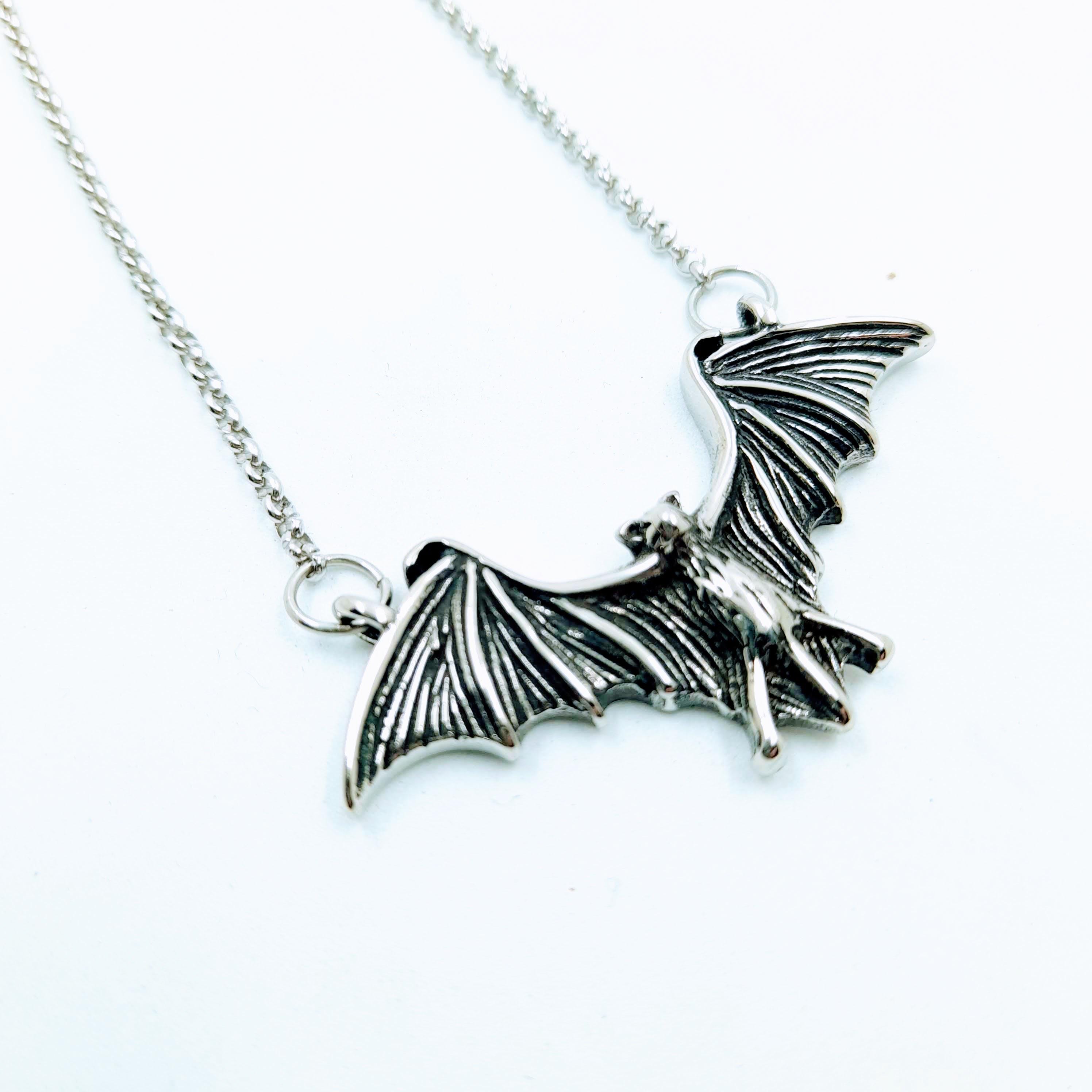 Small Flying Vampire Bat Necklace Bat Necklace Gothic Necklace Emo ...