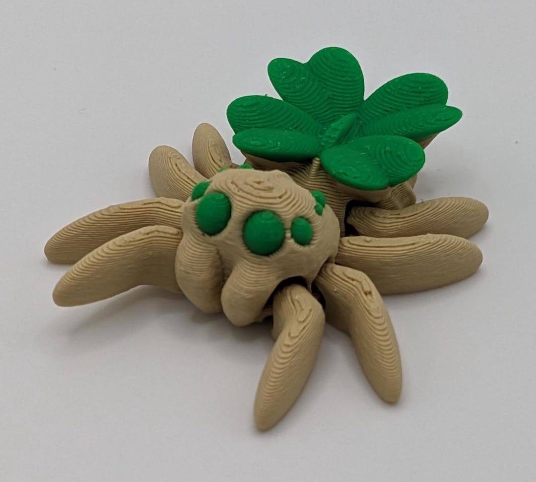 Articulated Fidget Lucky Clover Spider - Etsy