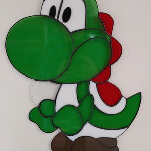 Dino Inspired Stained Glass Suncatcher Fan Art made to Order - Etsy