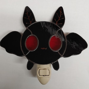 Chibi Mothman Stained Glass Night Light (made to Order) - Etsy