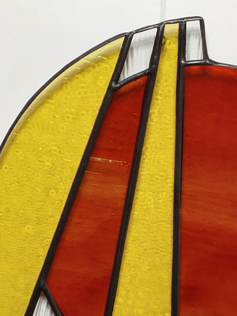 Abstract Sun Stained Glass Suncatcher made to Order - Etsy