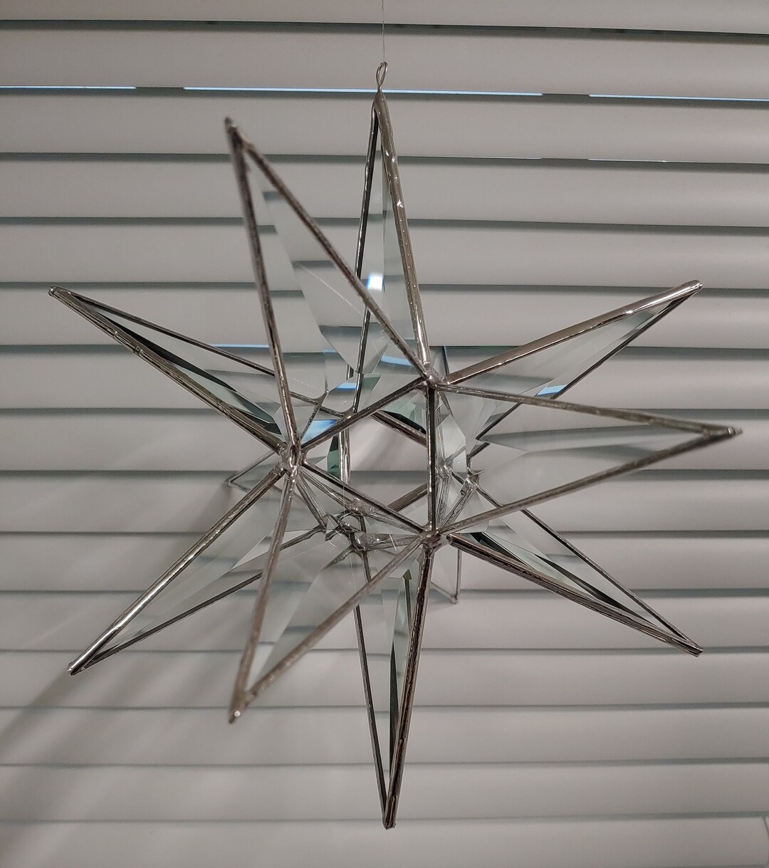 12 Point Beveled Glass Star - Etsy