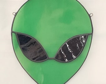 UFO Simple Stained Glass Pattern Pdf Digital File Stained Glass Flying ...