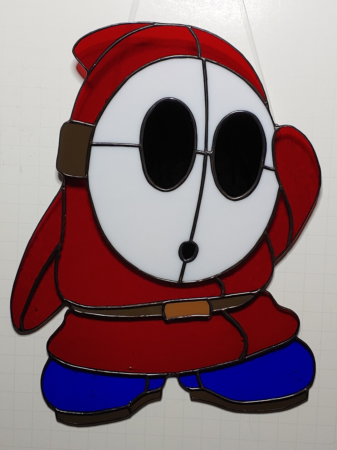 Masked Enemy Inspired Stained Glass Suncatcher-fan Based made - Etsy