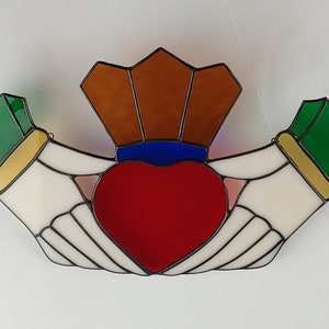 Celtic Claddagh Stained Glass Suncatcher made to Order | Etsy