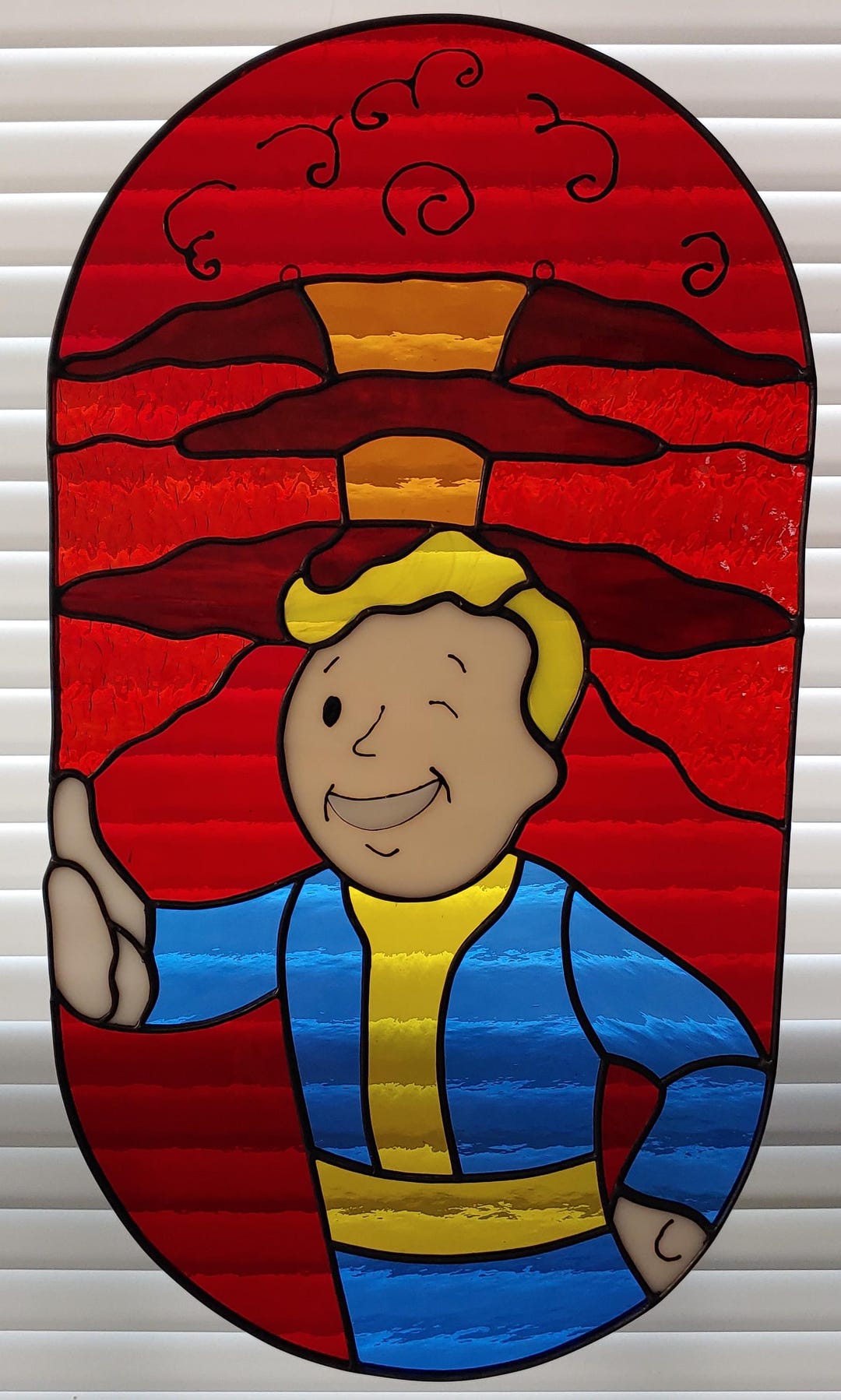 Atomic Bomb Boy Stained Glass - Fan Art (made to Order) - Etsy
