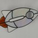 Rocketship Spaceship Stained Glass Suncatcher made to Order - Etsy