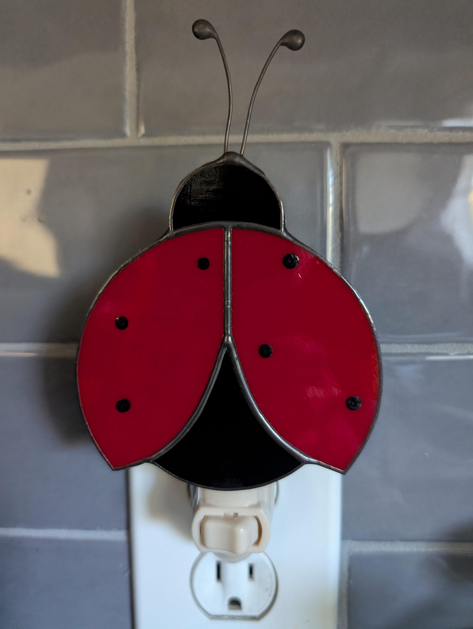 Stained Glass Lady Bug Night Light - Etsy