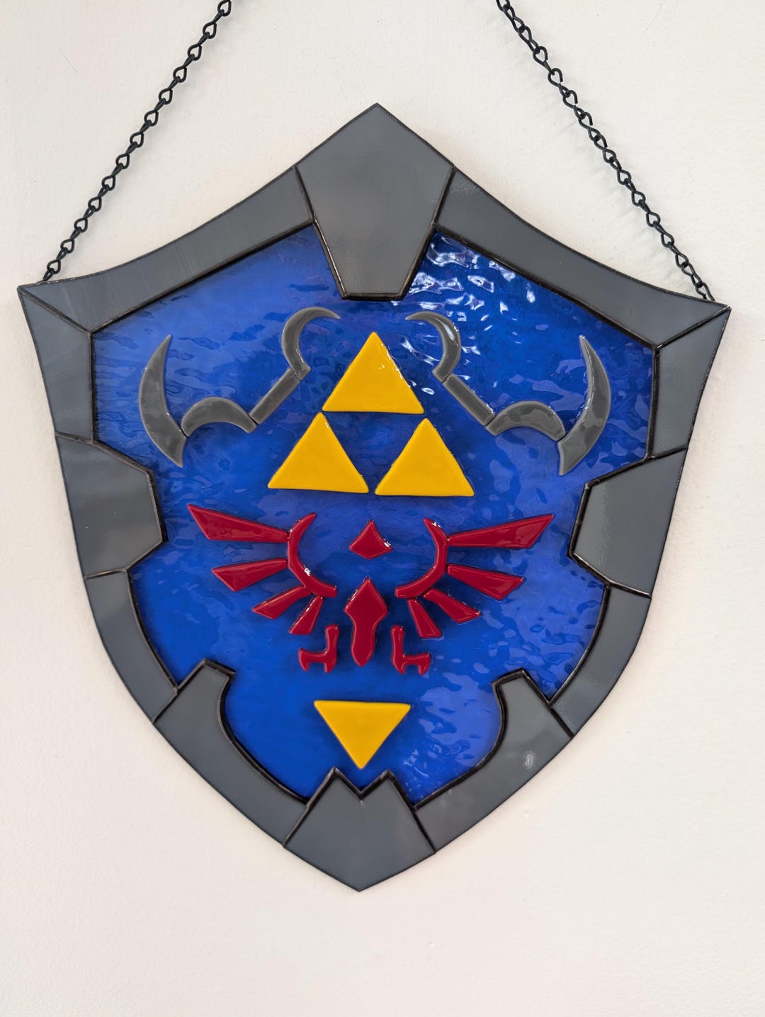 Shield Inspired Stained Glass Panel (made to Order) - Etsy