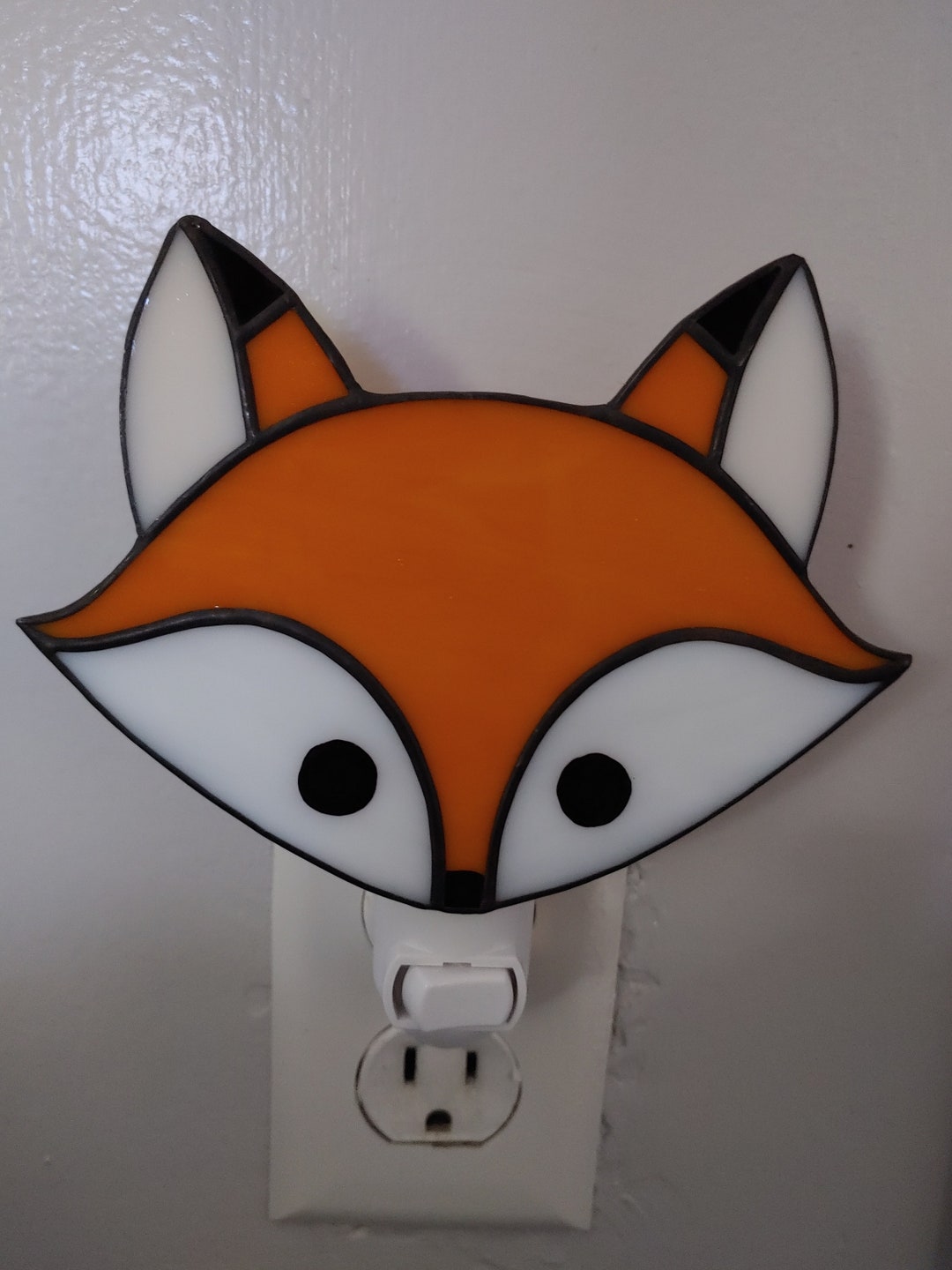 Stained Glass Fox Night Light - Etsy