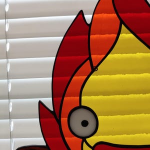 Fire Stained Glass Suncatcher Fan Art (made to Order) - Etsy