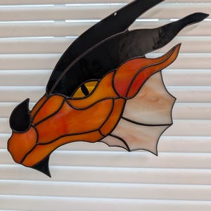 Dragon Head Stained Glass Suncatcher - Etsy