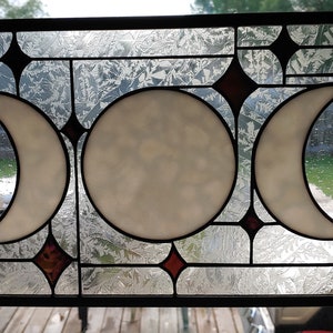 Moon Phase Stained Glass made to Order - Etsy