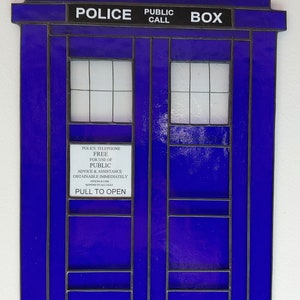 Police Box Stained Glass Suncatcher (made to Order) - Etsy