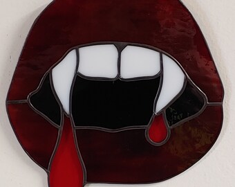 Handmade Stained Glass Kiss/lips Suncatcher - Etsy