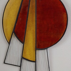Abstract Sun Stained Glass Suncatcher - Etsy