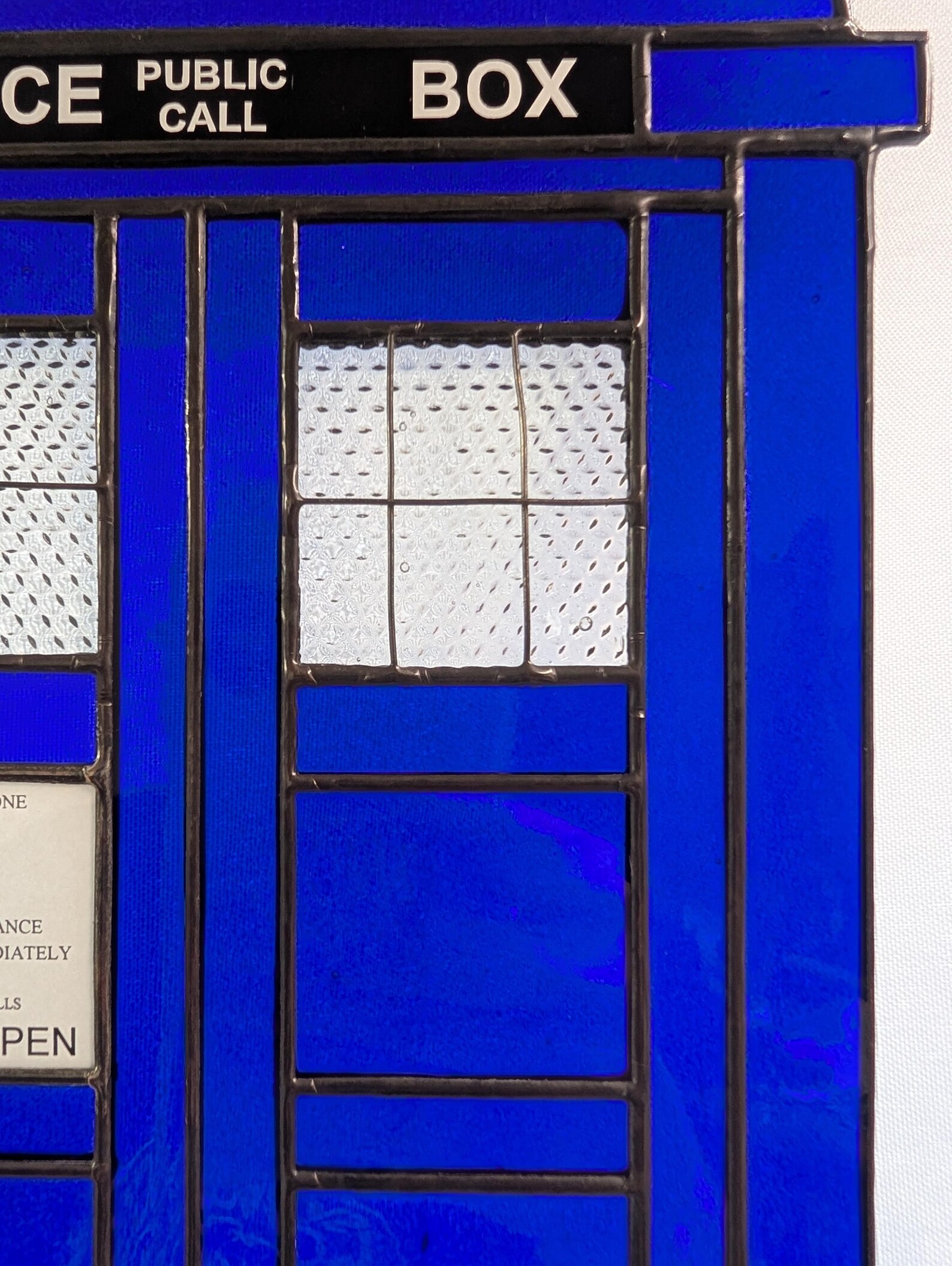 Police Box Stained Glass Suncatcher Fan Based (made to Order) - Etsy