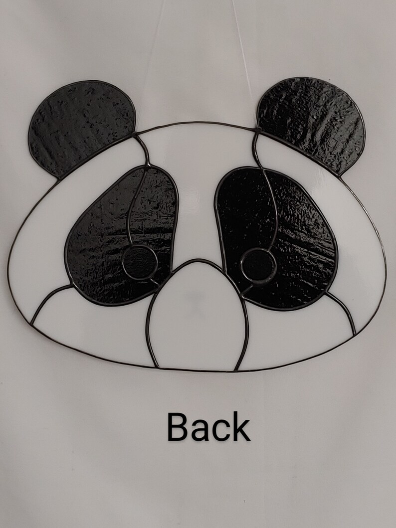 Panda Stained Glass Suncatcher (made to Order) - Etsy